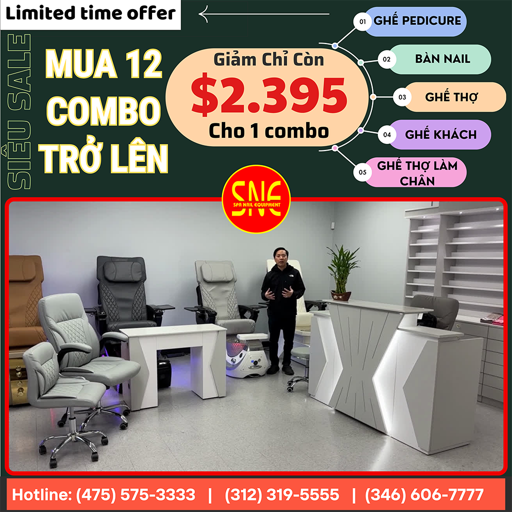 Combo Archives - Nail Chairs, Nail Tables, Pedicure chair and High ...